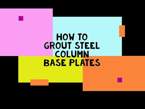 Grouting Steel column base plate - YouTube