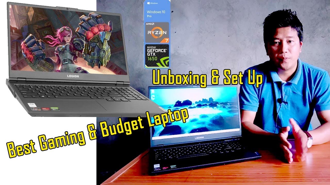 Unboxing Legion 5 Gaming Laptop || First Time Set up Legion 5 AMD Ryzen ...