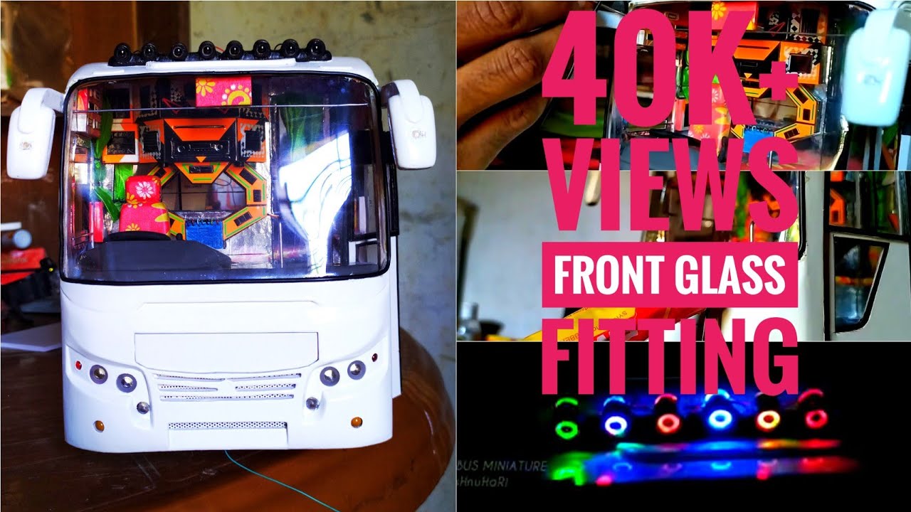 🚌TOURIST BUS MINIATURE FRONT GLASS FITTING 🧰 - YouTube