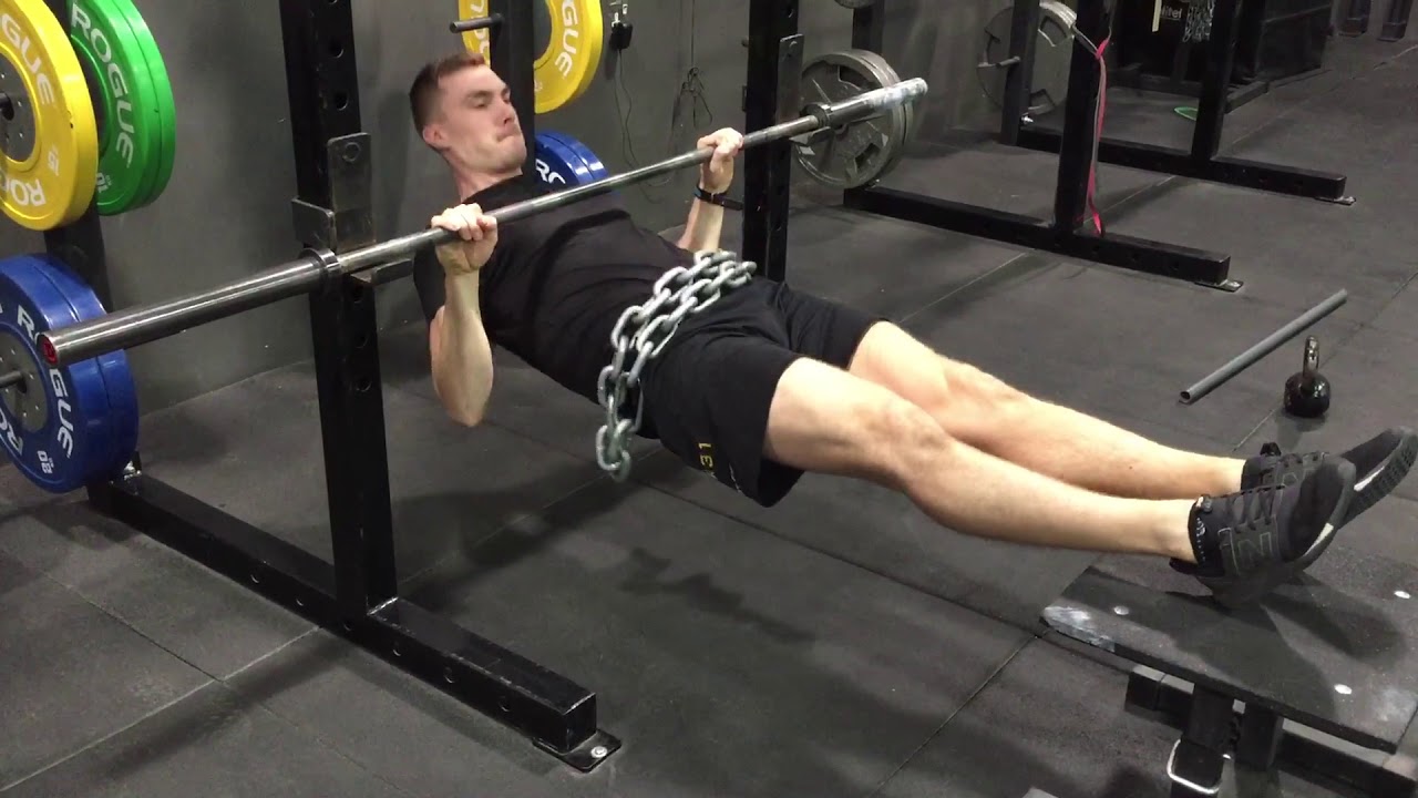 Empower Yourself Exercise. Weighted Inverted Row with Feet Elevated ...
