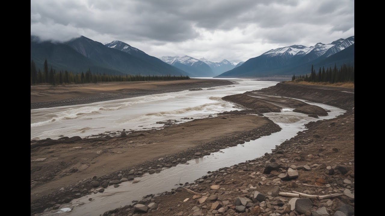 Landslide in Canada Blocks River, Endangering 20,000 Lives - YouTube