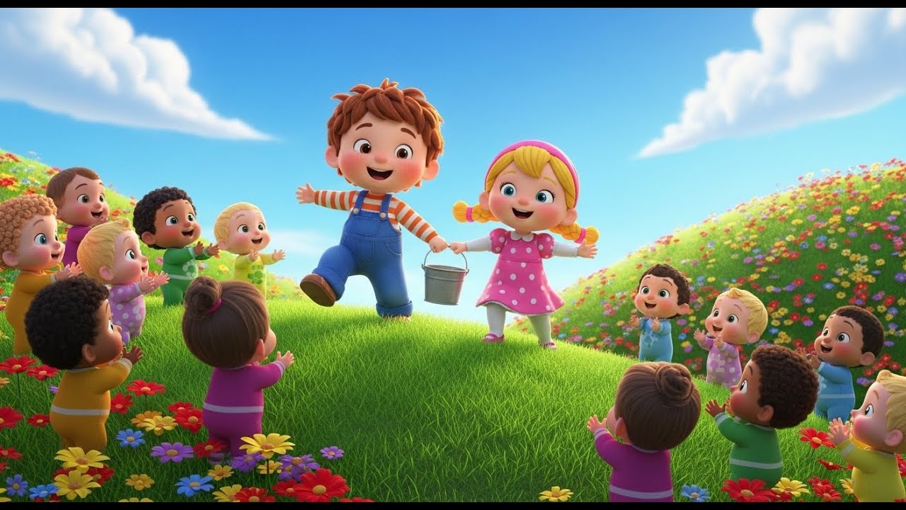 Jack and Jill 👦👧 Fun Nursery Rhyme for Babies | Baby Giggles TV - YouTube