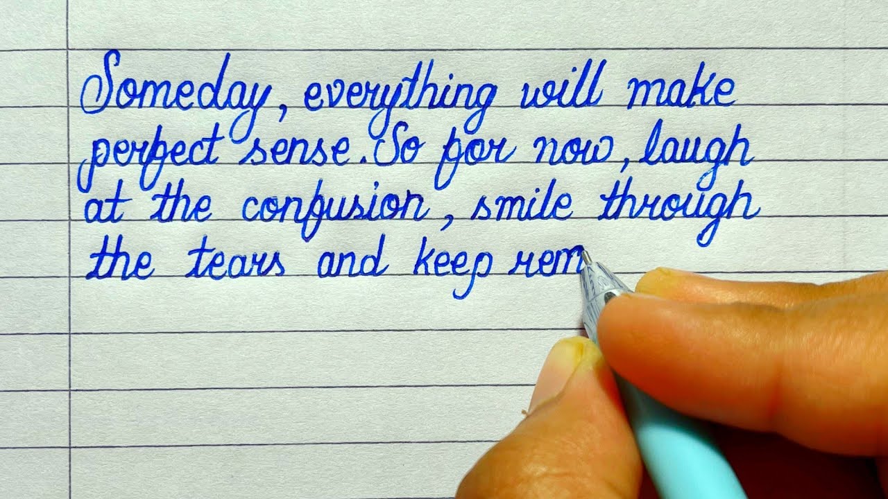 English cursive writing practice || Easy cursive handwriting || How to ...