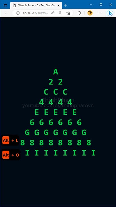 Html Css Js Triangle Pattern Letters And Even Numbers Characters Thinhpham Shorts
