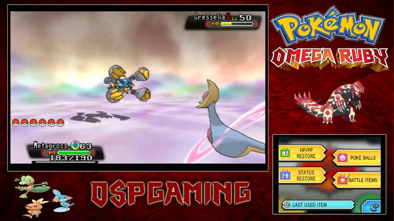Pokemon Omega Ruby playthrough pt90 - Cresselia Encounter - YouTube