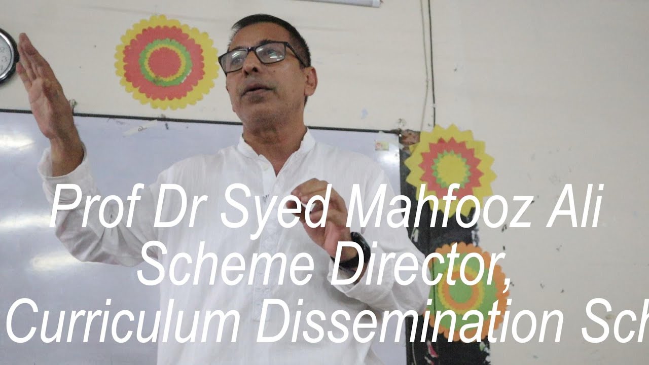 Speech Delivered by Prof Dr Syed Mahfooz Ali, Scheme Director, New ...