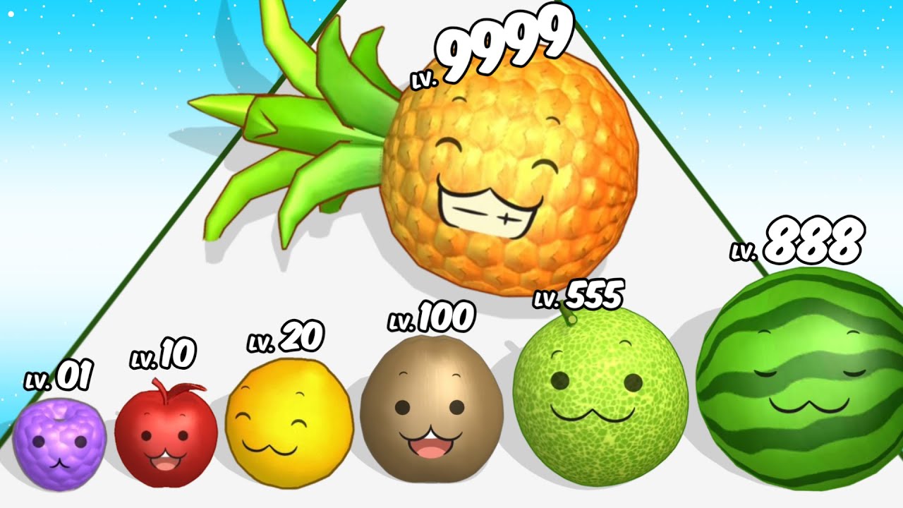 Watermelon Run 3D - Level Up Fruit Max Level ASMR Gameplay (Ball Run ...