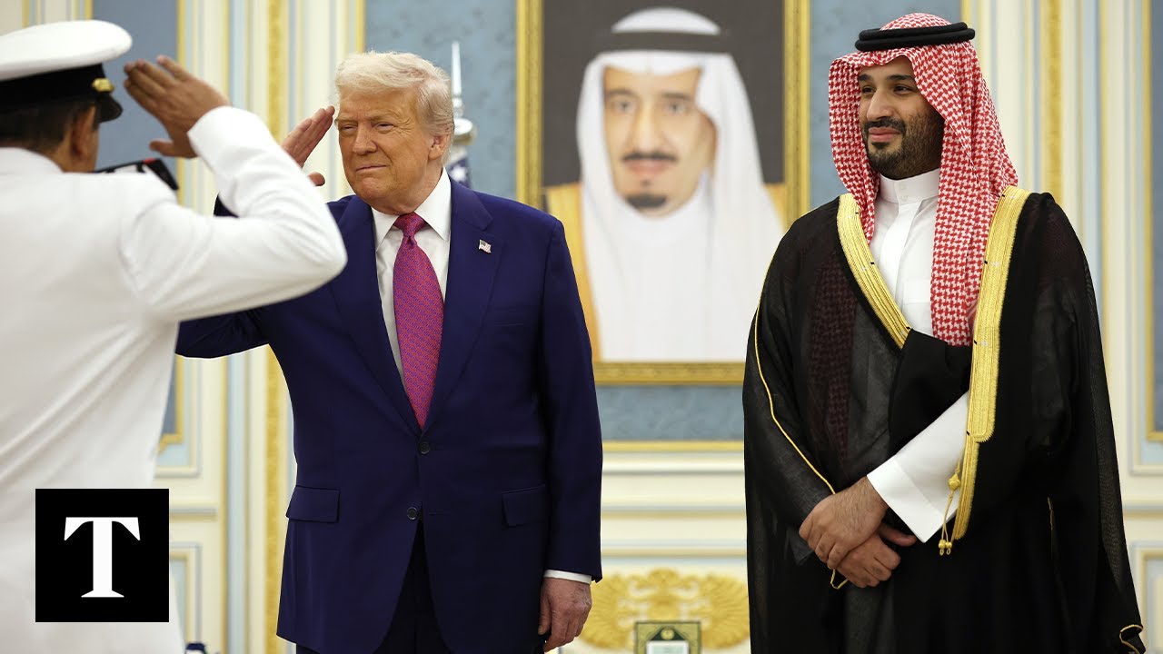 Trump And Musk Receive Warm Welcome At Saudi Royal Court - YouTube