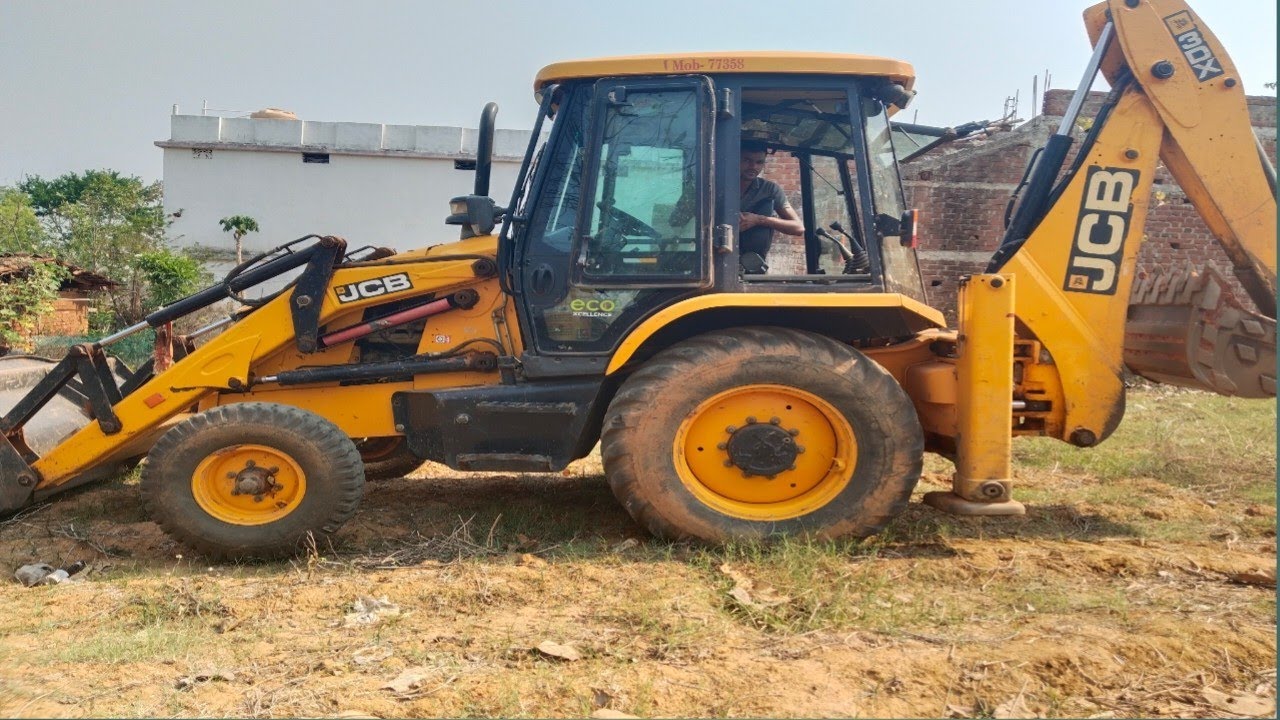 JCB/Excavators/jcb/ jcb working/jcb pulling small trees and grass/jcb ...