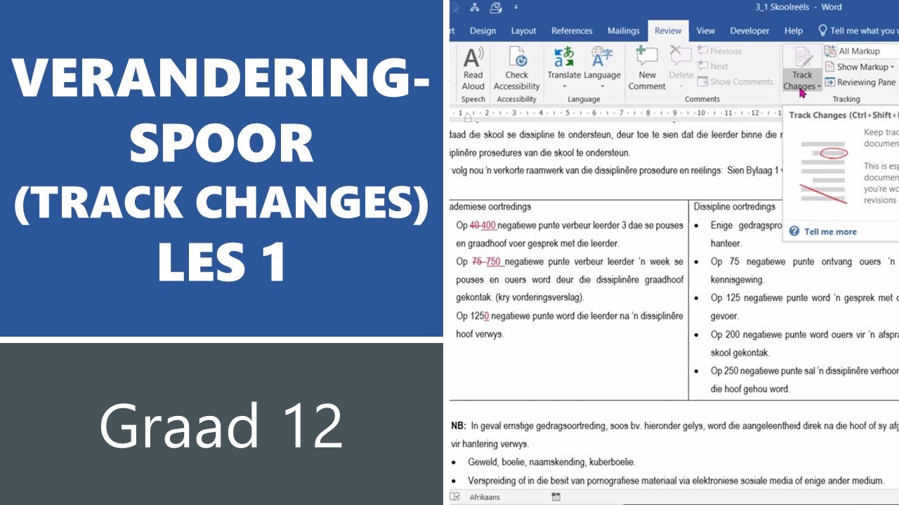 01 Word Veranderingspoor les 1 - YouTube