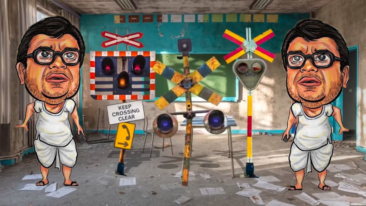 Funny Baba ji Dancing Railroadcrossing game #踏切 #funny #sirenhead # ...