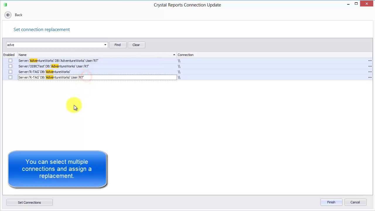 Crystal Reports Connection Manager - YouTube