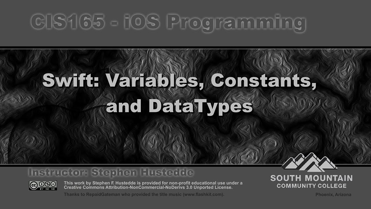 Cis165 02a Variables Constants And Datatypes Youtube