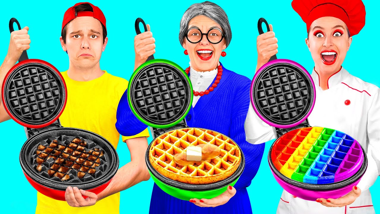 أنا مقابل جدتي في تحدي تحضير الطعام | تحديات طعام مضحكة BaRaDa Best - YouTube