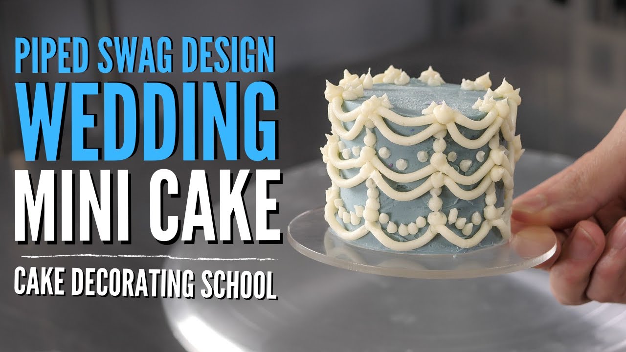 Piped Swag Design Mini Wedding Cake [ Cake Decorating For Beginners ...