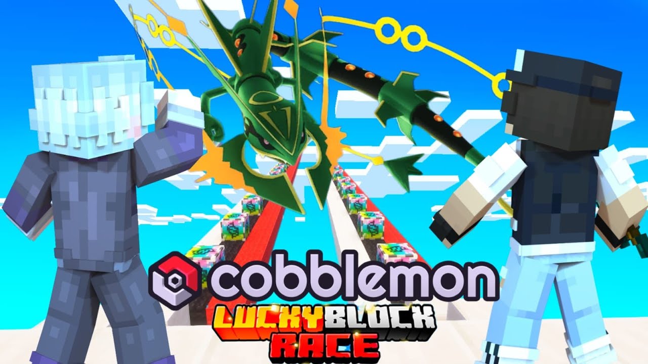 MEGA POKEMON COBBLEMON LUCKY BLOCK RACE - YouTube