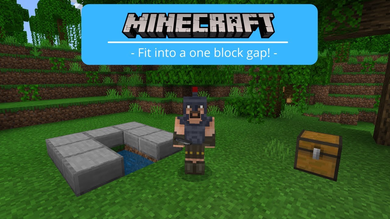 How to: Fit into a one block gap! (Minecraft 1.17 - Bedrock Edition ...