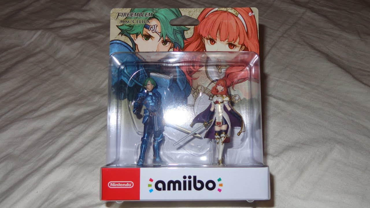 Fire Emblem Echoes Alm and Celica amiibo un-boxing - YouTube