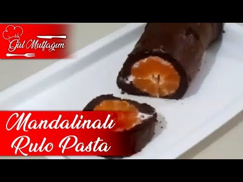 PAMUK GİBİ KIRILMAYAN MANDALİNALI RULO PASTA | Gül Mutfağım