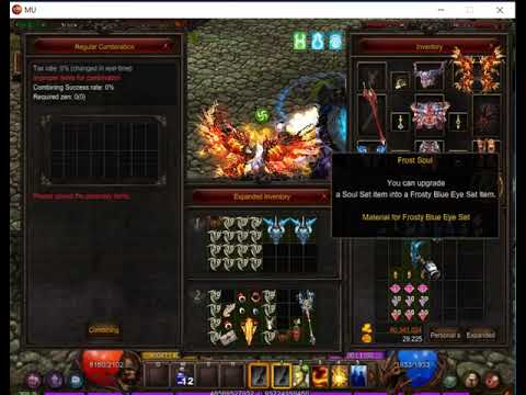Mu Online - Upgrade Dark Lord set AWA para Frost Blue Eye - YouTube