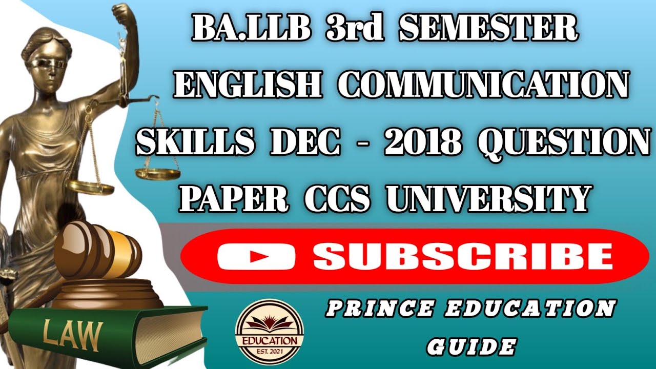BA.LLB 3rd Semester English communication skills Dec - 2018 Question ...