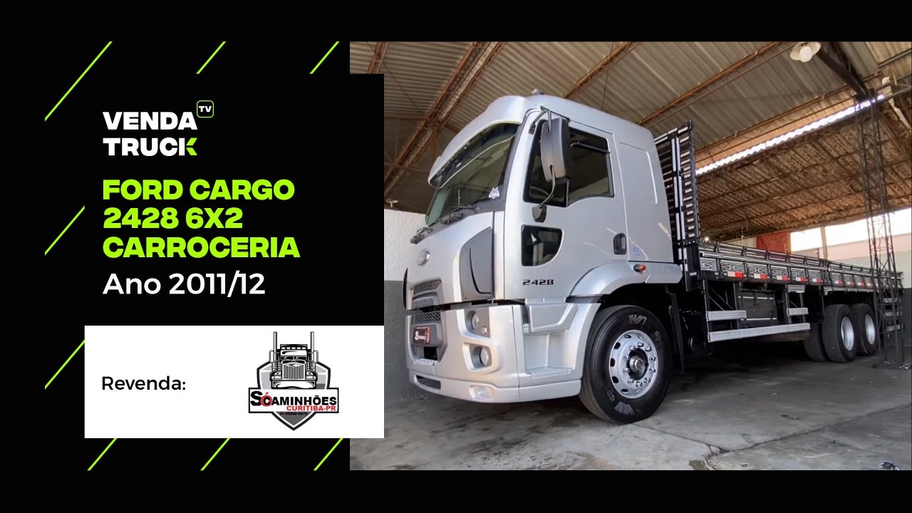 CAMINHÃO TRUCK 6x2 FORD CARGO 2428 ano 2011/12 NA CARROCERIA SEM ARLA ...
