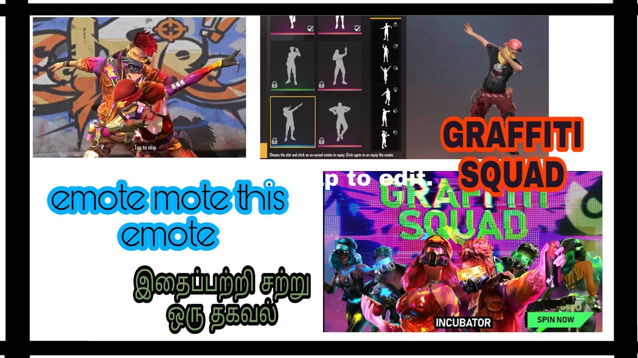 FREE FIRE 2020 NEW INCUBATOR GRAFFITI SQUAD BUNDLE BUNDLE CONTAINS 5 PARTS - YouTube