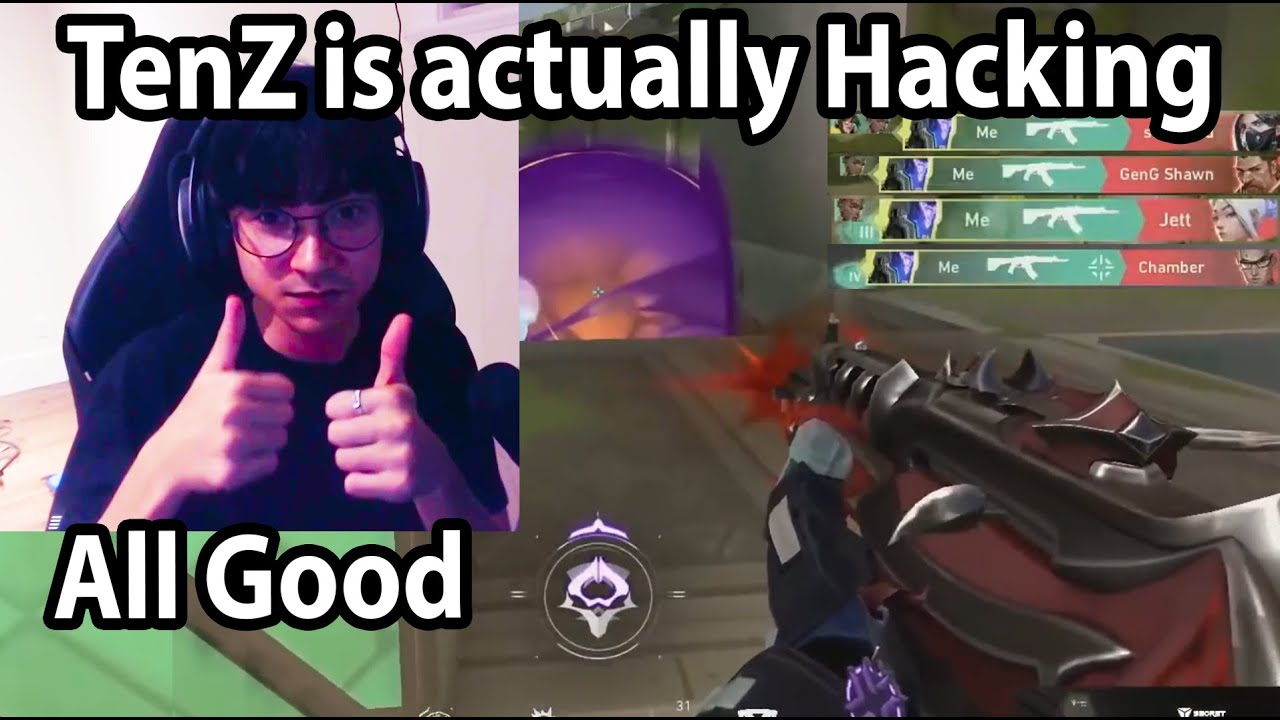 When TenZ TRIGGERED his WALLHACK in Valorant - YouTube