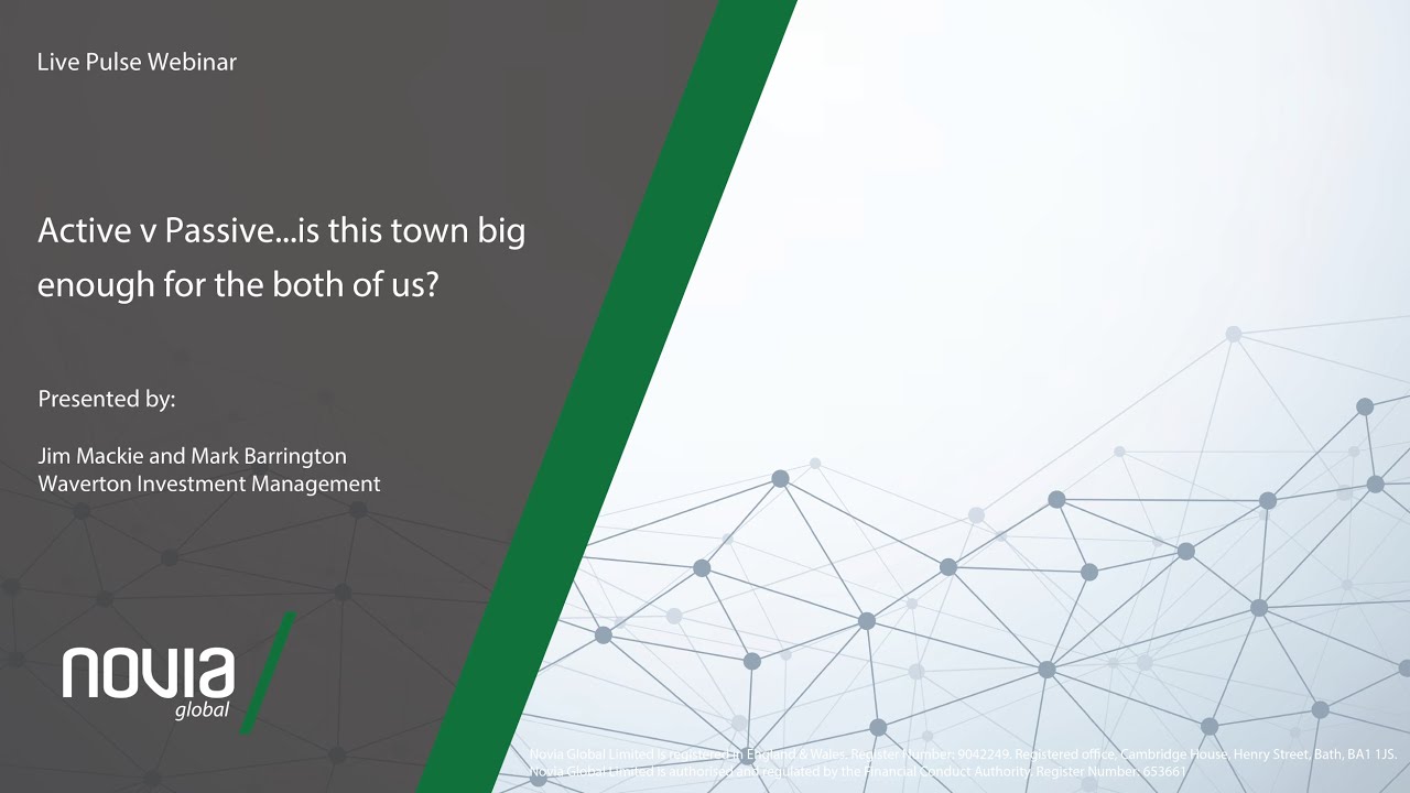 Pulse Webinar August 2024: Active vs. Passive - Is this town big enough ...