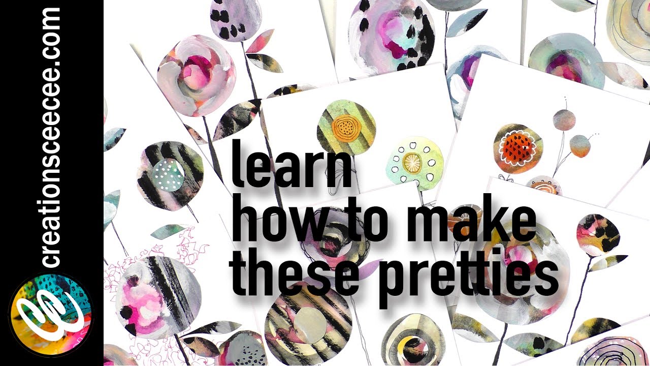 quick and easy mixed media cards tutorial - YouTube