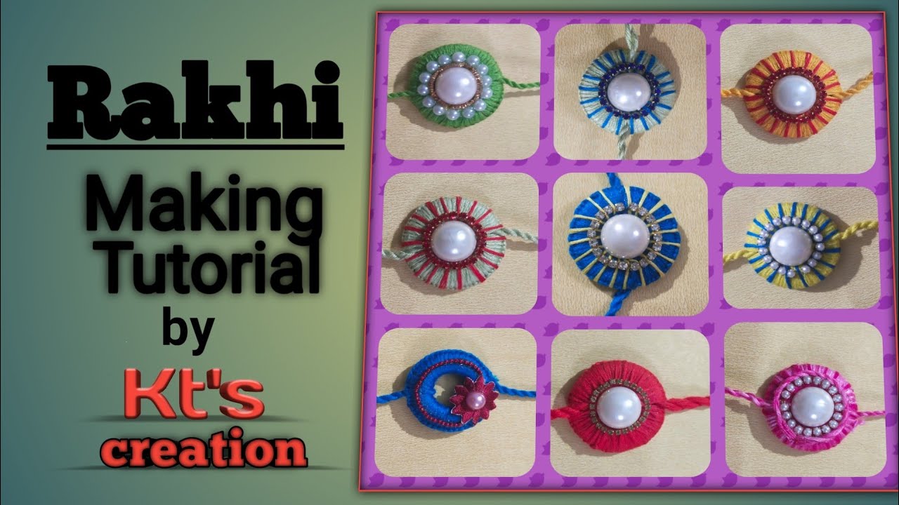 How to make rakhi/Rakhi making tutorial/handmade rakhi/ easy rakhi ...