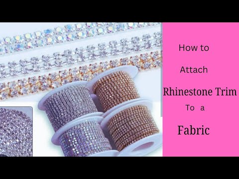 DIY Tutorial: How to apply RHINESTONE trim to your fabric - YouTube