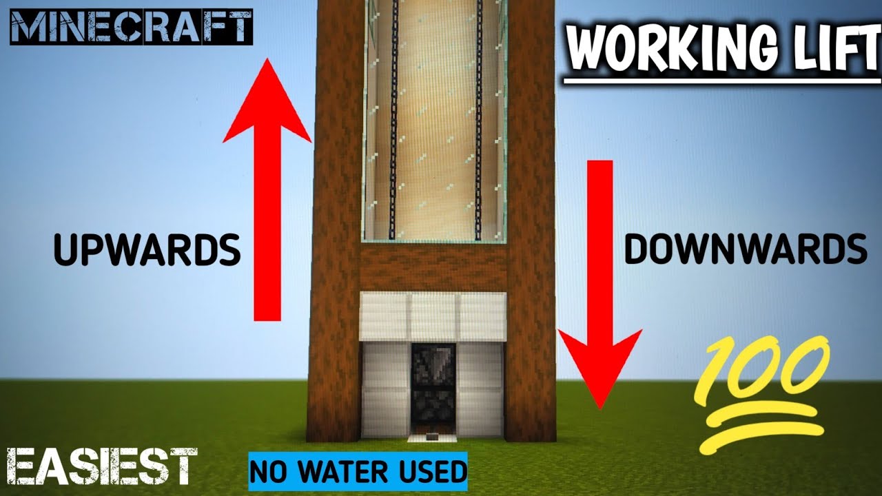 HOW TO MAKE WORKING LIFT IN MINECRAFT | LIFT MOVES BOTH UPWARDS AND ...