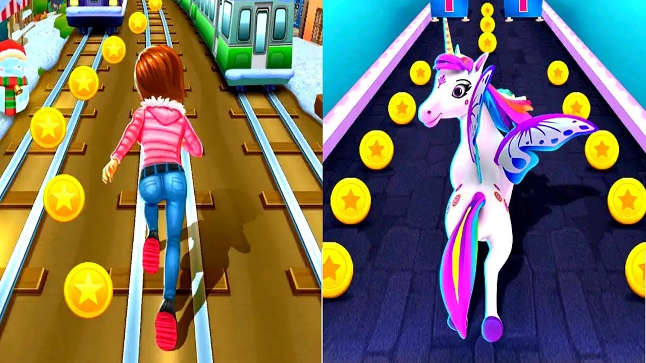 Subway Princess Runner🏃‍♀️ V/S Unicorn Run🦄 - Jungle Run Game | Android ...