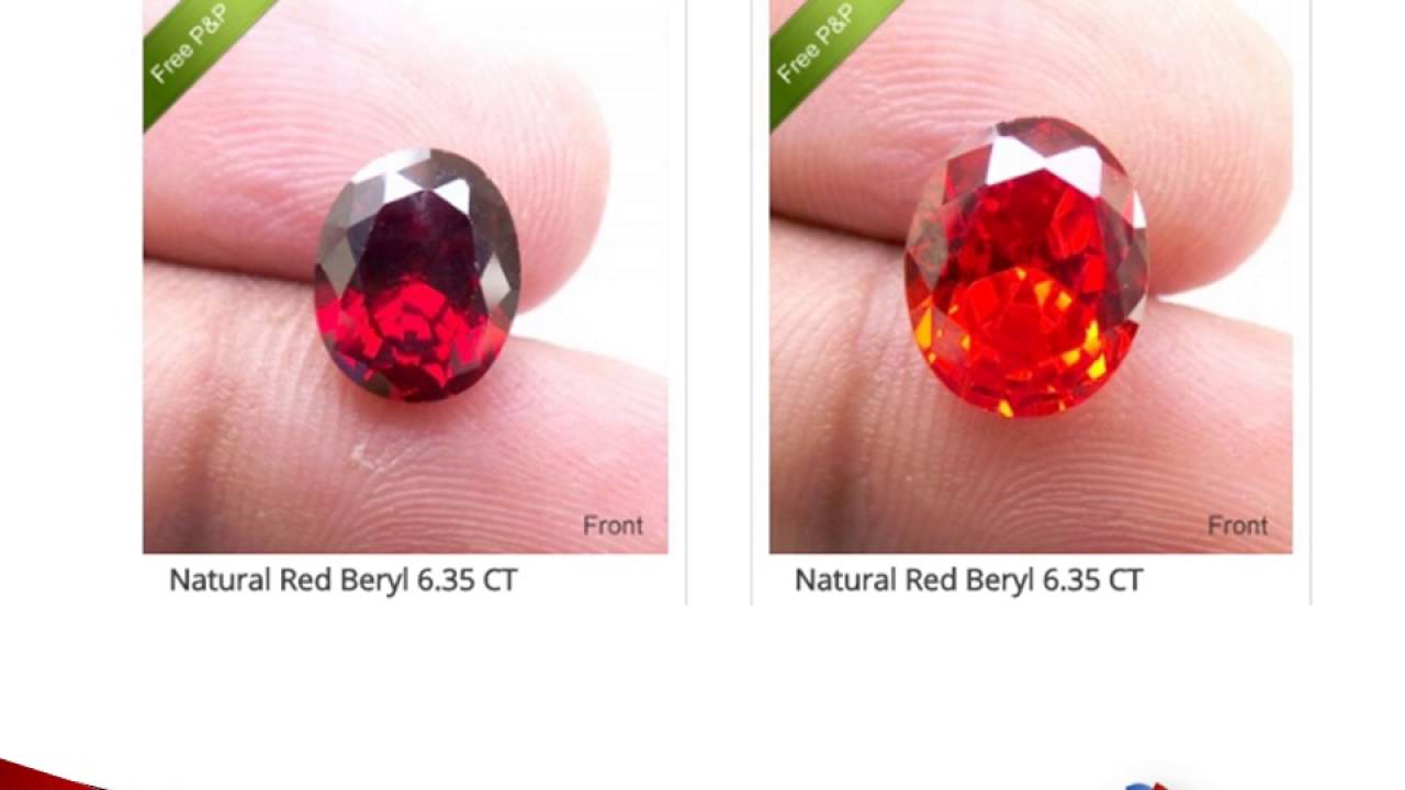 Buy Red Beryl Stone Online - YouTube