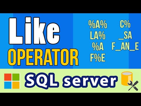 Like Operator | Different Patterns | Wildcard Characters | SQL Server - YouTube