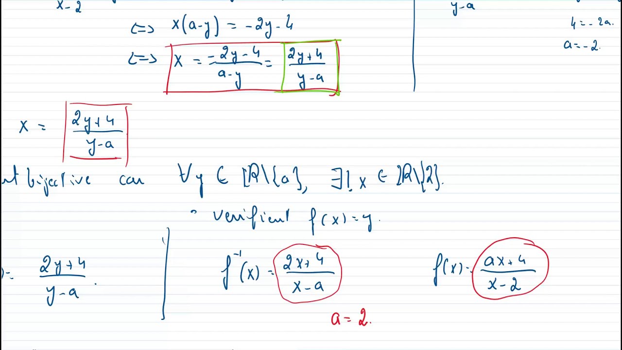 Étudier une fonction homographique, bijectivité/fonction réciproque ...