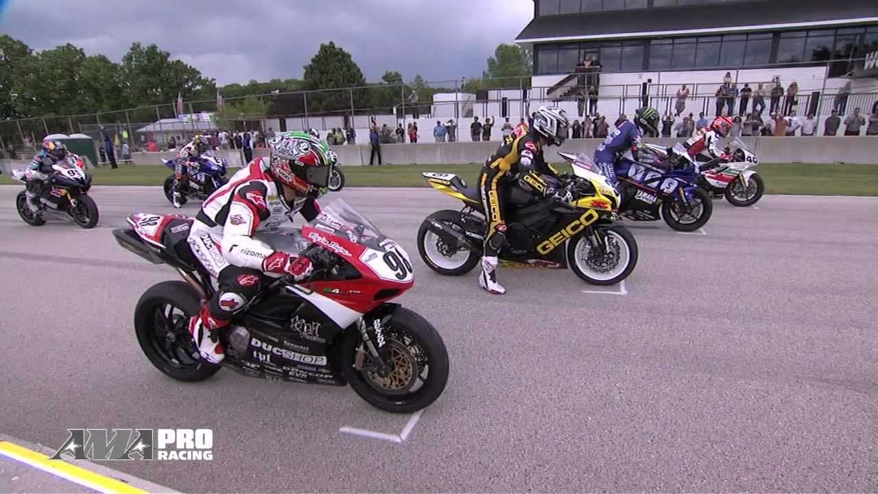 AMA Pro GoPro Daytona Sportbike - Road America Race 1 Highlights - YouTube