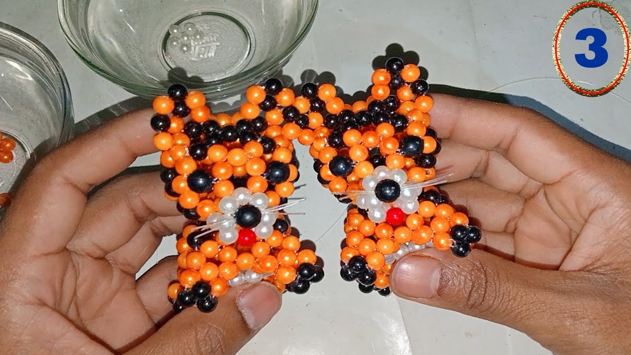 How to make animals with beads (Tiger ) part 3 - YouTube