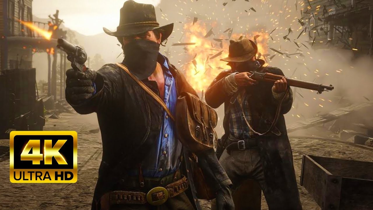 Saloon Gunfight Red Dead Redemption 2 Realistic Graphics [4K PC 60FPS ...