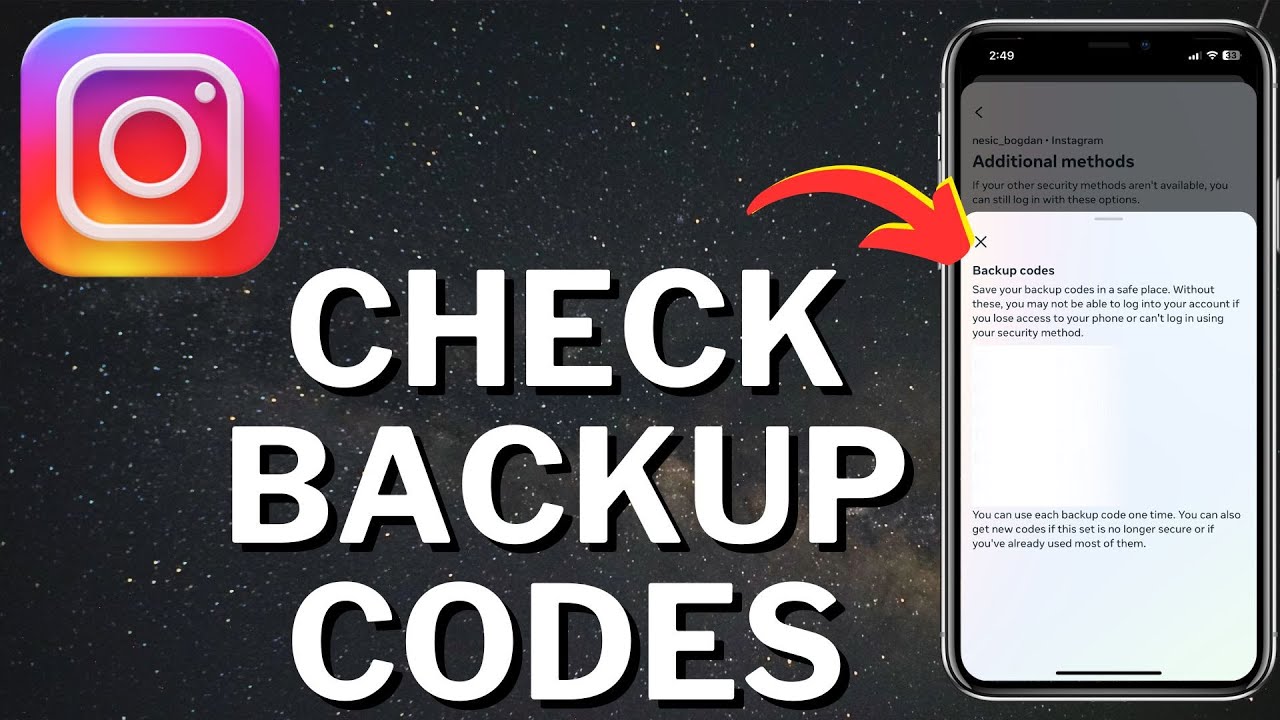 How To Check Backup Codes On Instagram - YouTube