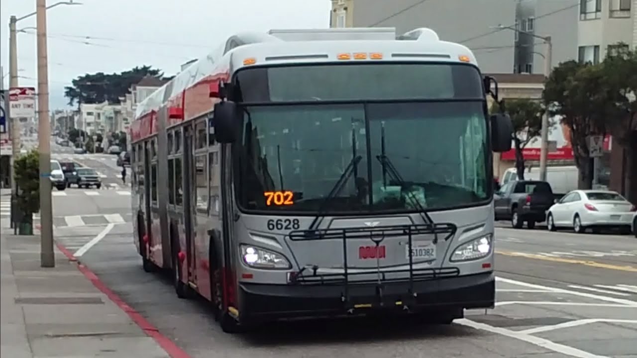 SF Muni 2017 New Flyer XDE60 #6628 on Route L-Bus - YouTube