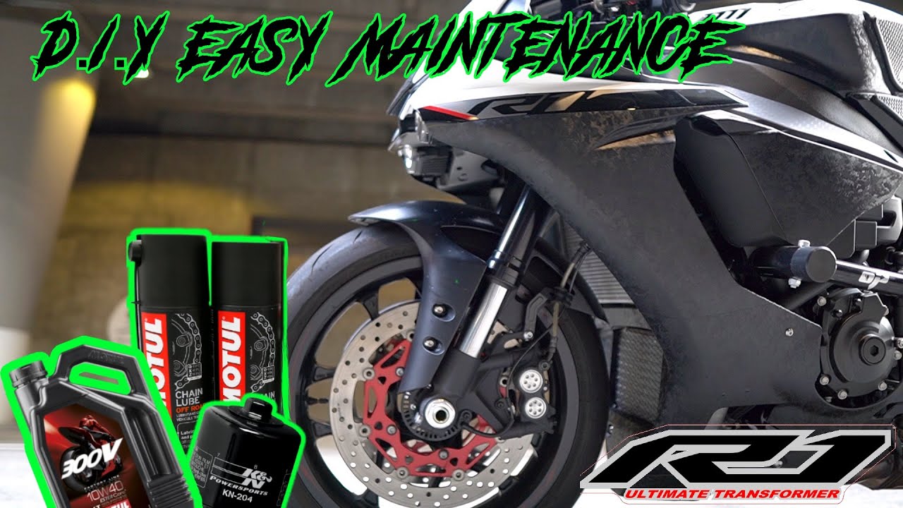 DIY HOW TO CHANGE YOUR ENGINE OIL ON A YAMAHA R1 2018 || CHAIN ...