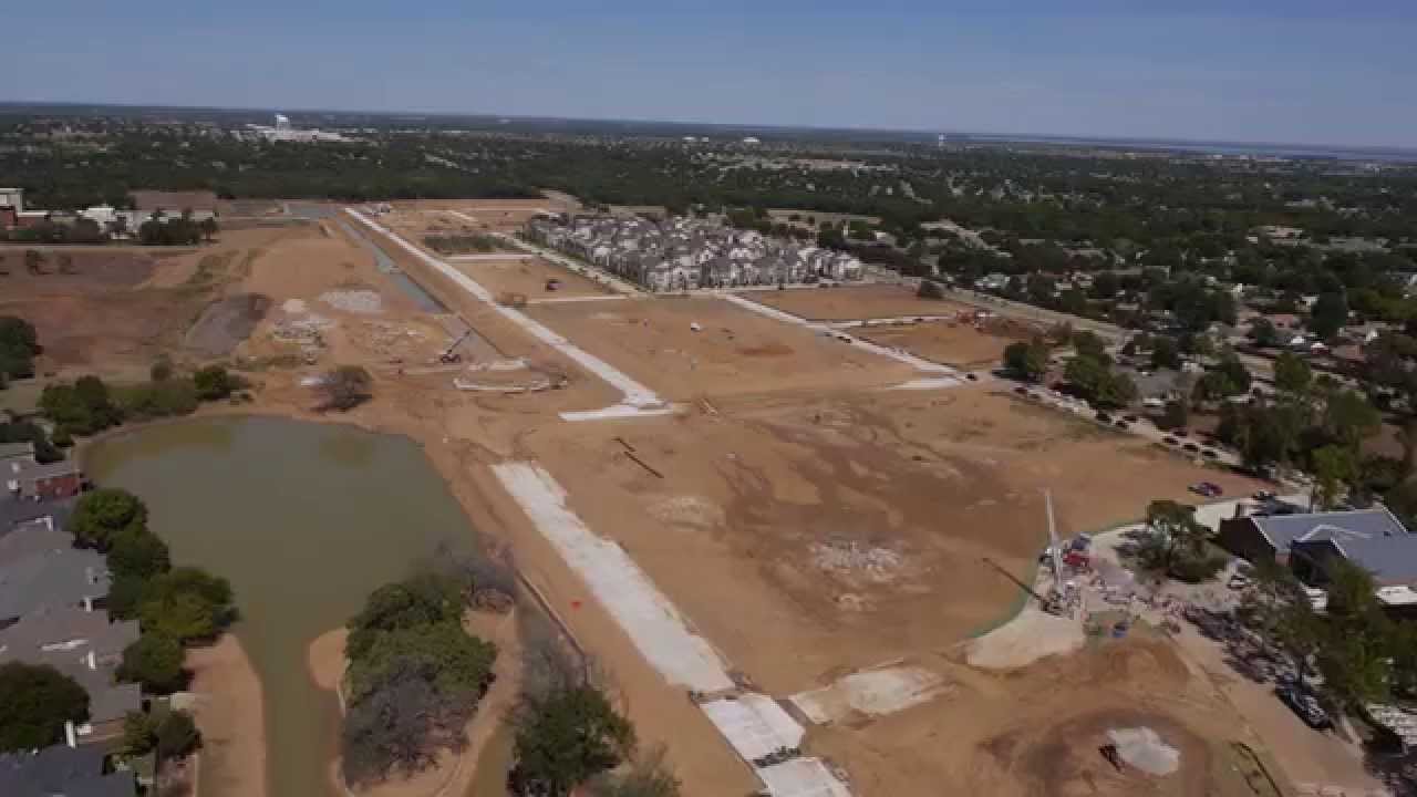 Aerial Video: The River Walk in Flower Mound - 6 Month Construction ...