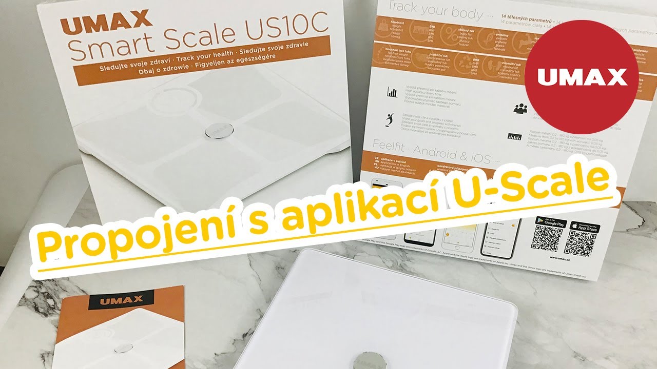 Chytrá váha UMAX Smart Scale US10C a její připojení k aplikaci U-Scale ...