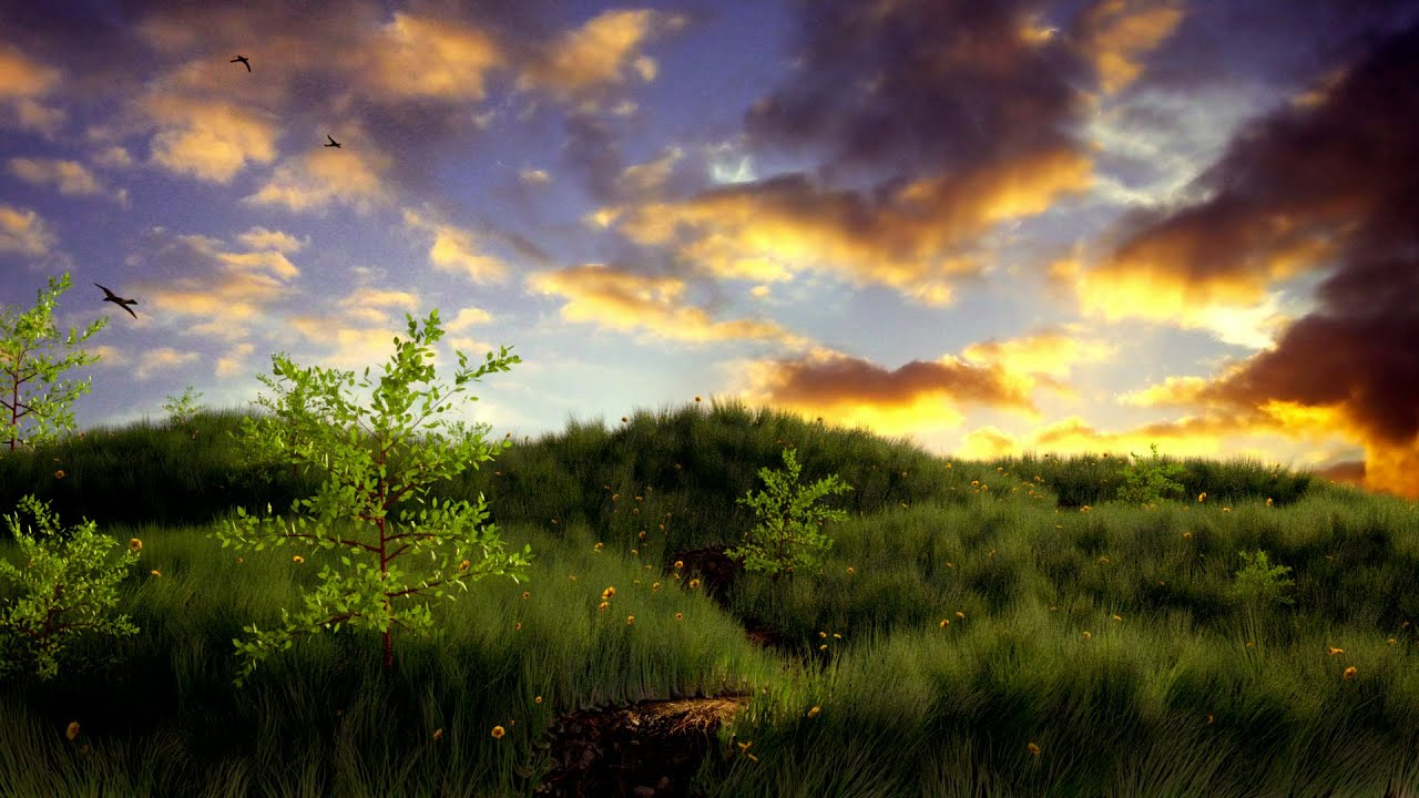 Blender 2.72 Tutorial - Create a Meadow Scene Follow-Along Part II ...
