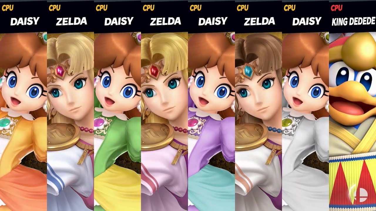 Super Smash Bros. Ultimate - Daisy and Zelda Army VS King Dedede - YouTube