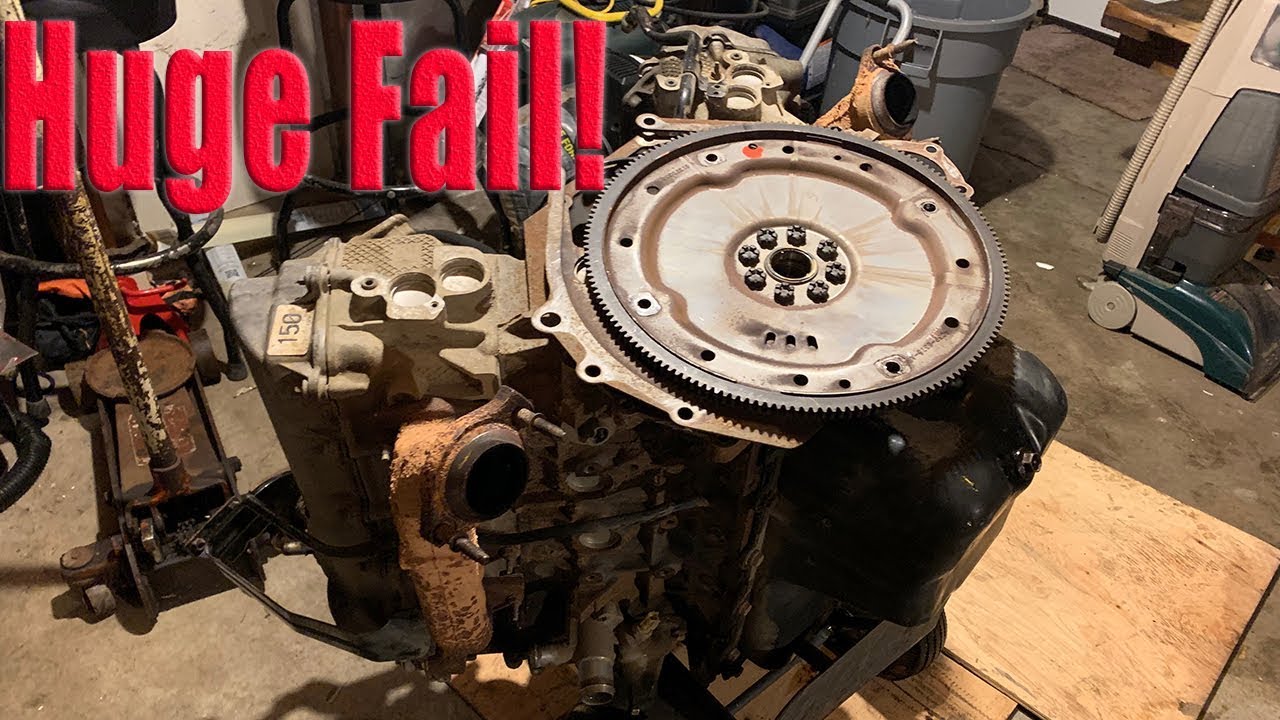 Removing a 700LB Engine From A Truck Bed By Hand.. (Huge Fail) - YouTube