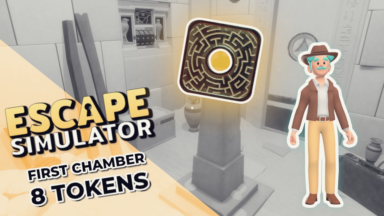 ESCAPE SIMULATOR | FIRST CHAMBER - 8 TOKENS - YouTube
