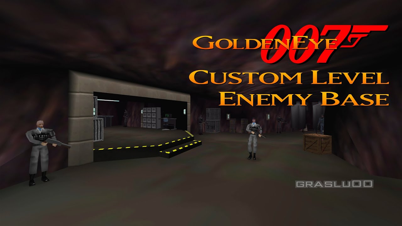 GoldenEye 007 N64 - Enemy Base - 00 Agent (Custom level) - YouTube
